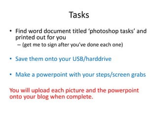 Photoshop task | PPTX