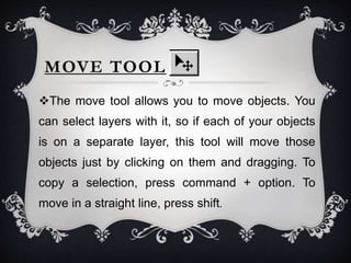 Photoshop tools | PPTX | Photo Editing Software | Computer Software and ...