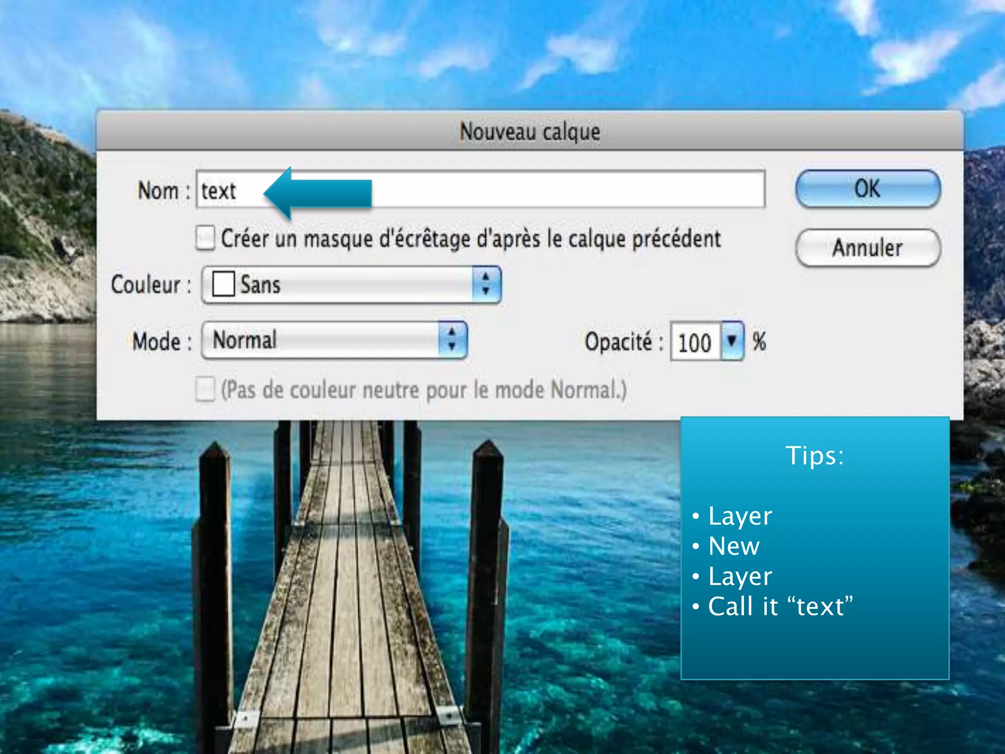 Photoshop tutorial: how to add text to an image. | PPTX | Desktop ...