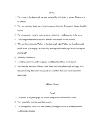 Photos questions and answers | PDF