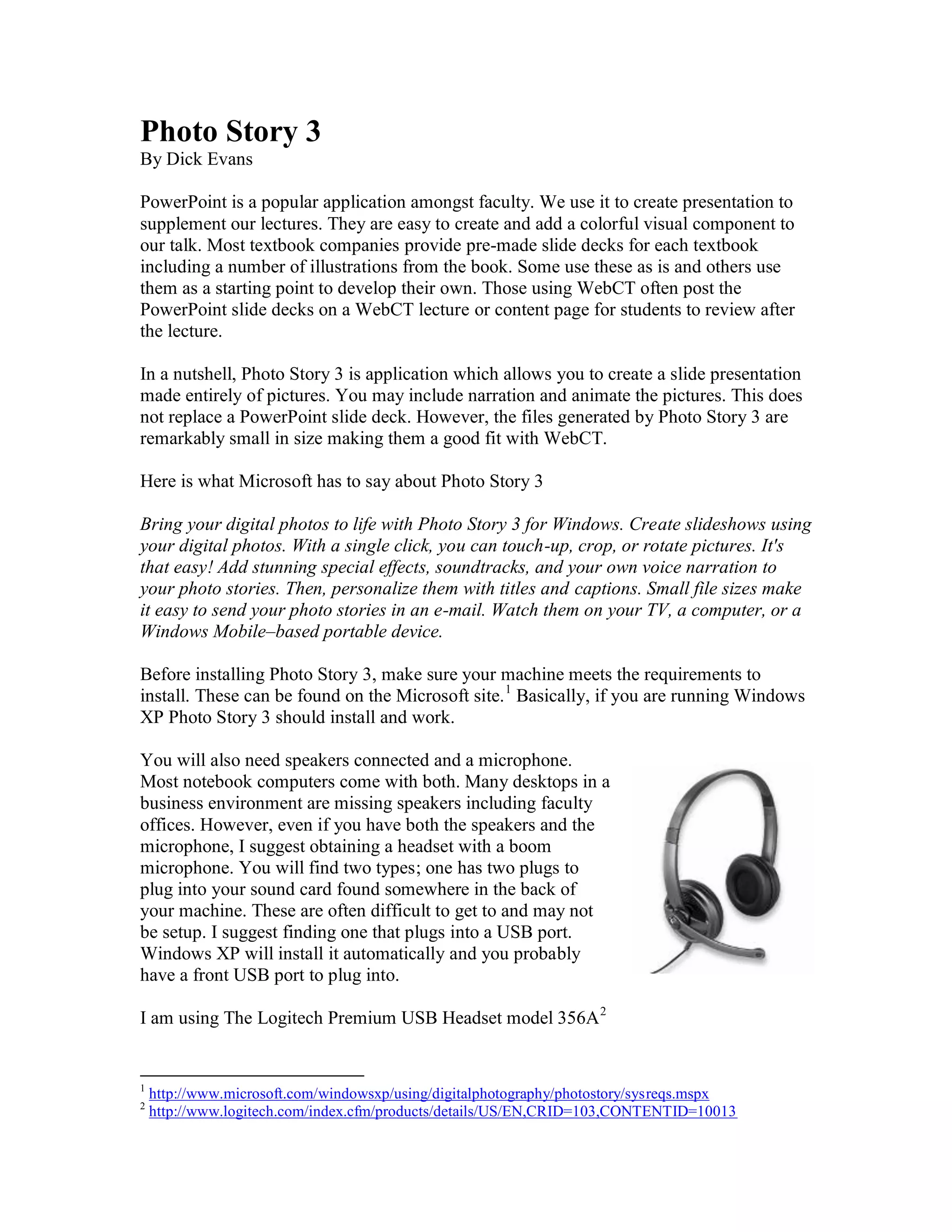 Photo story 3 guide | PDF