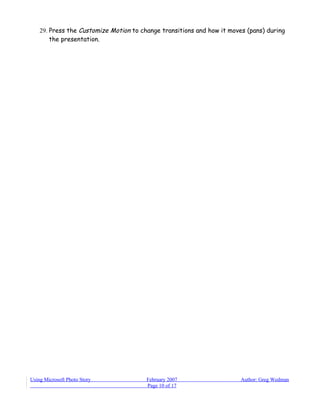 Photo Story Manual | DOC