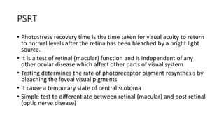 Photo stress recovery time (psrt) | PPTX
