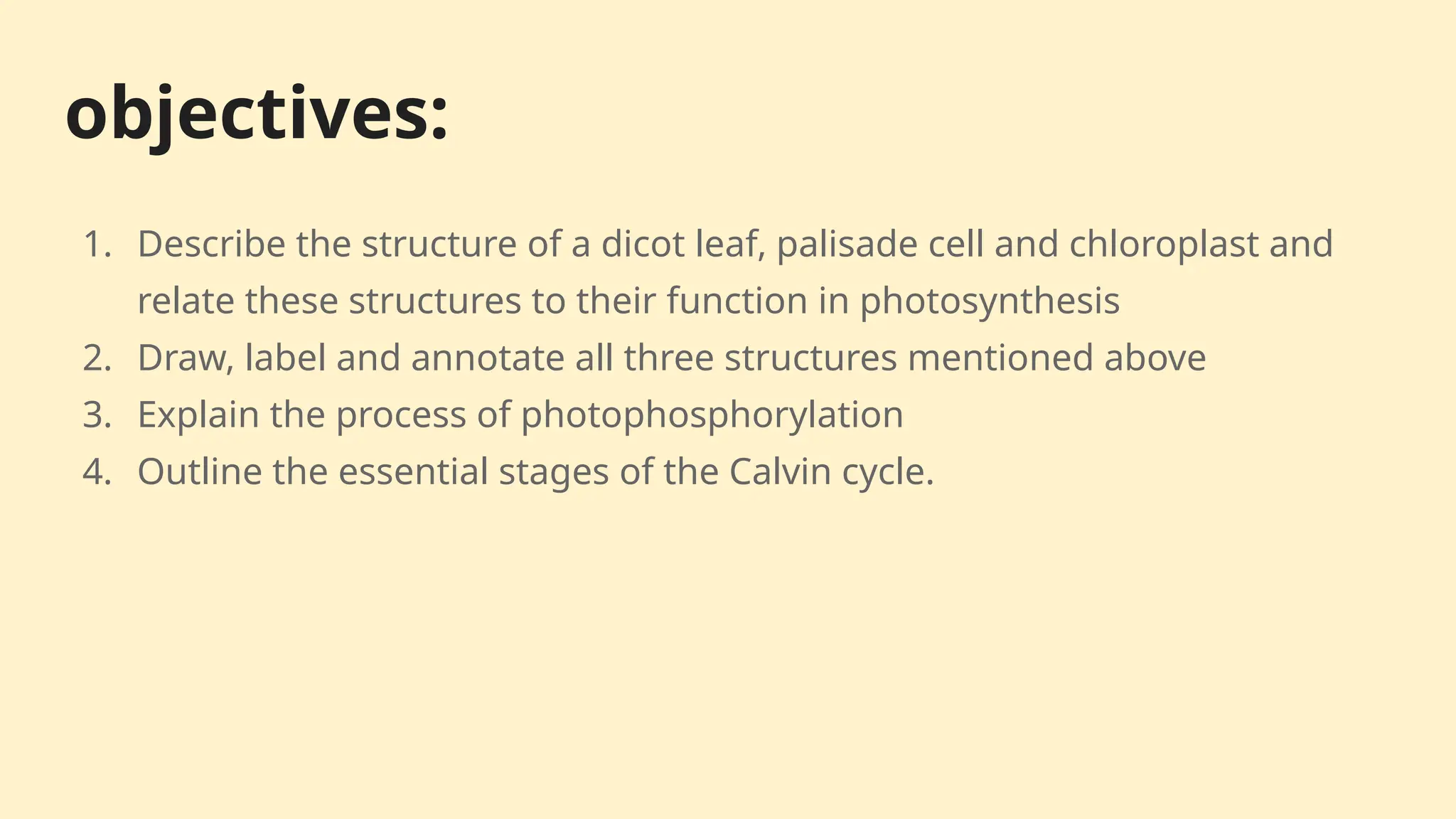 PHOTOSYNTHESIS CAPE BIOLOGY - UNIT 2 PRESENTATION BY SHERIEFA CAMPBELL ...