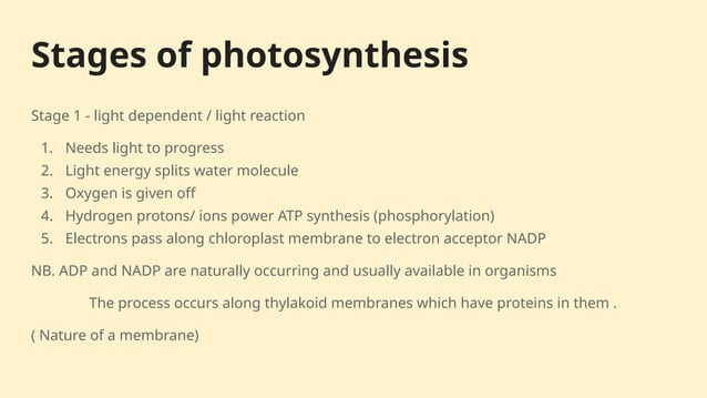 PHOTOSYNTHESIS CAPE BIOLOGY - UNIT 2 PRESENTATION BY SHERIEFA CAMPBELL ...