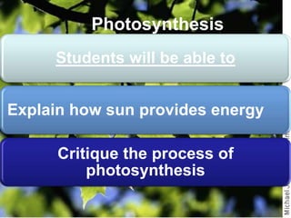 Photosynthesis | PPSX