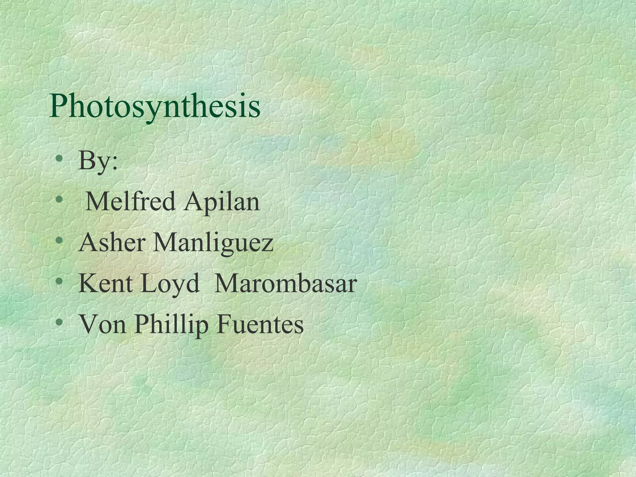 Photosynthesis | PPT