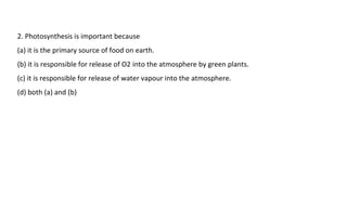 Photosynthesis - Most Impotant MCQs.pdf