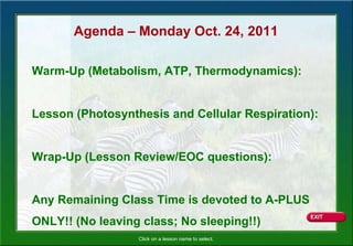 Photosynthesis and Cellular Respiration (An Introduction) | PPT