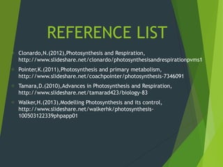 Photosynthesis and respiration powerpoints | PPT