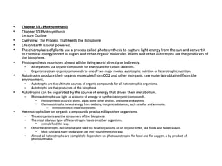 Photosynthesis Notes | PPT