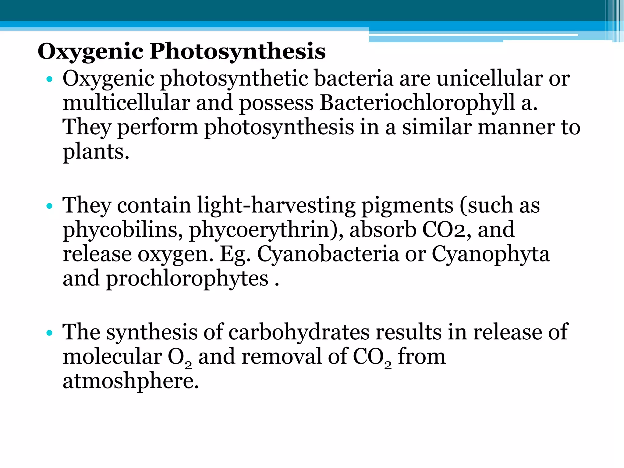 Photosynthesis in bacteria and its types | PPTX
