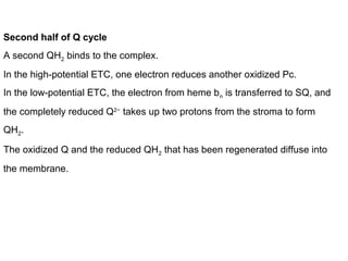 Photosynthesis-2- light reaction - Q-CYCLE | PPT
