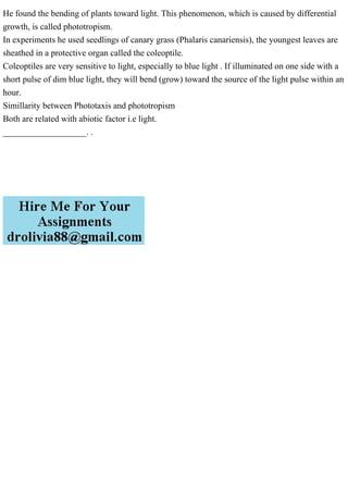 Phototaxisthe Phenomenon of movement of motile unicellular organis.pdf ...