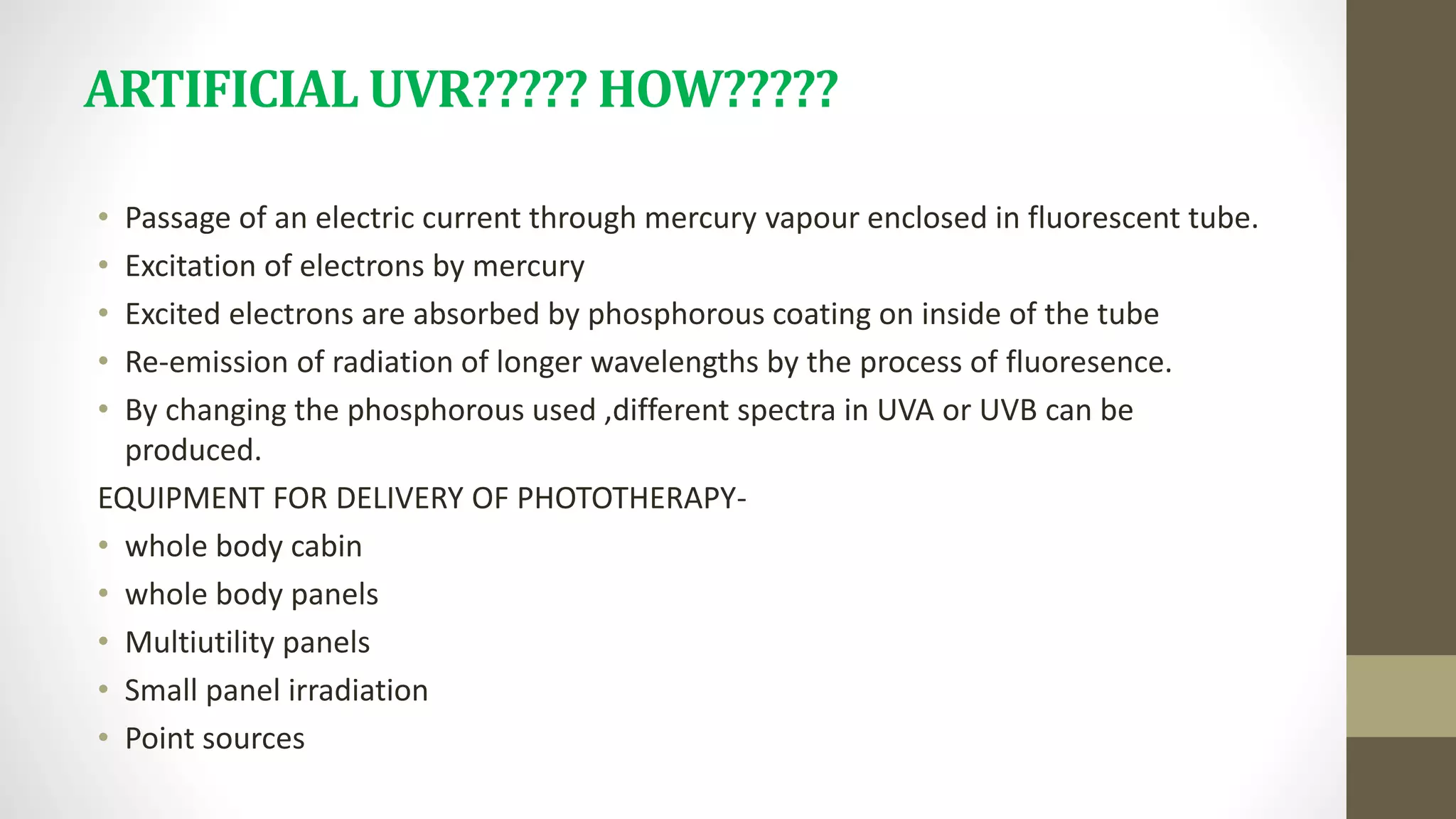 Phototherapy in Dermatology. | PPTX