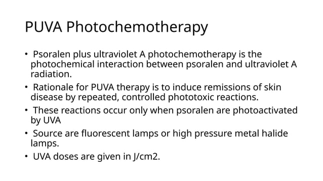phototherapy.pptx dermatology presentation | PPT