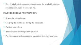 phototherapy newborn baby in obstetrics and gynaecological nursing | PPTX