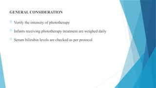 phototherapy newborn baby in obstetrics and gynaecological nursing | PPTX