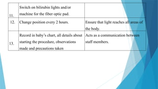 phototherapy newborn baby in obstetrics and gynaecological nursing | PPTX