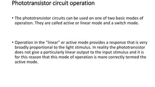 Phototransistors | PPTX