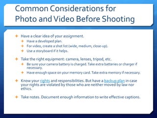 Photo & video | PPTX | Cameras and Camcorders | Consumer Electronics