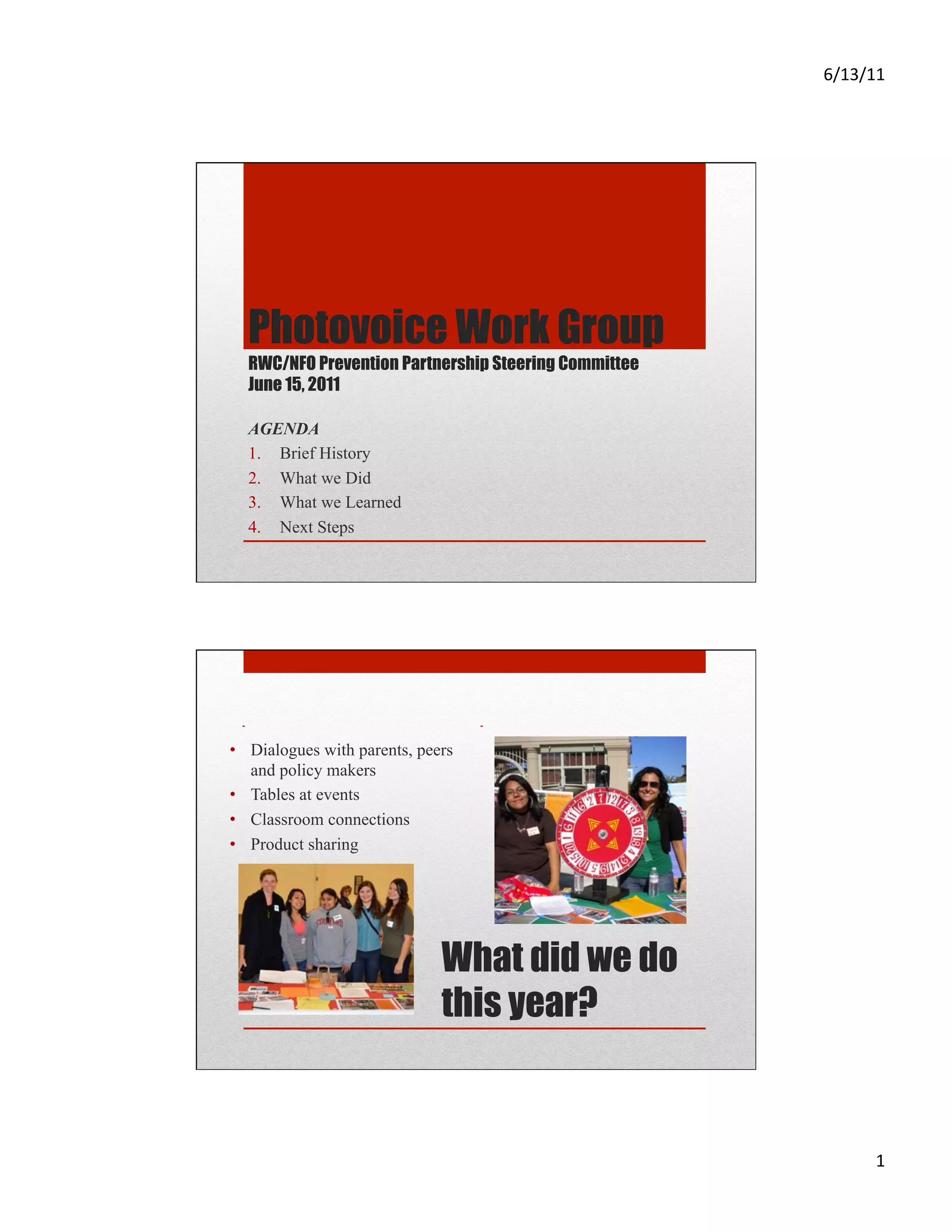 Photovoice Project Findings and Recommendations - Mentoring as ATOD ...