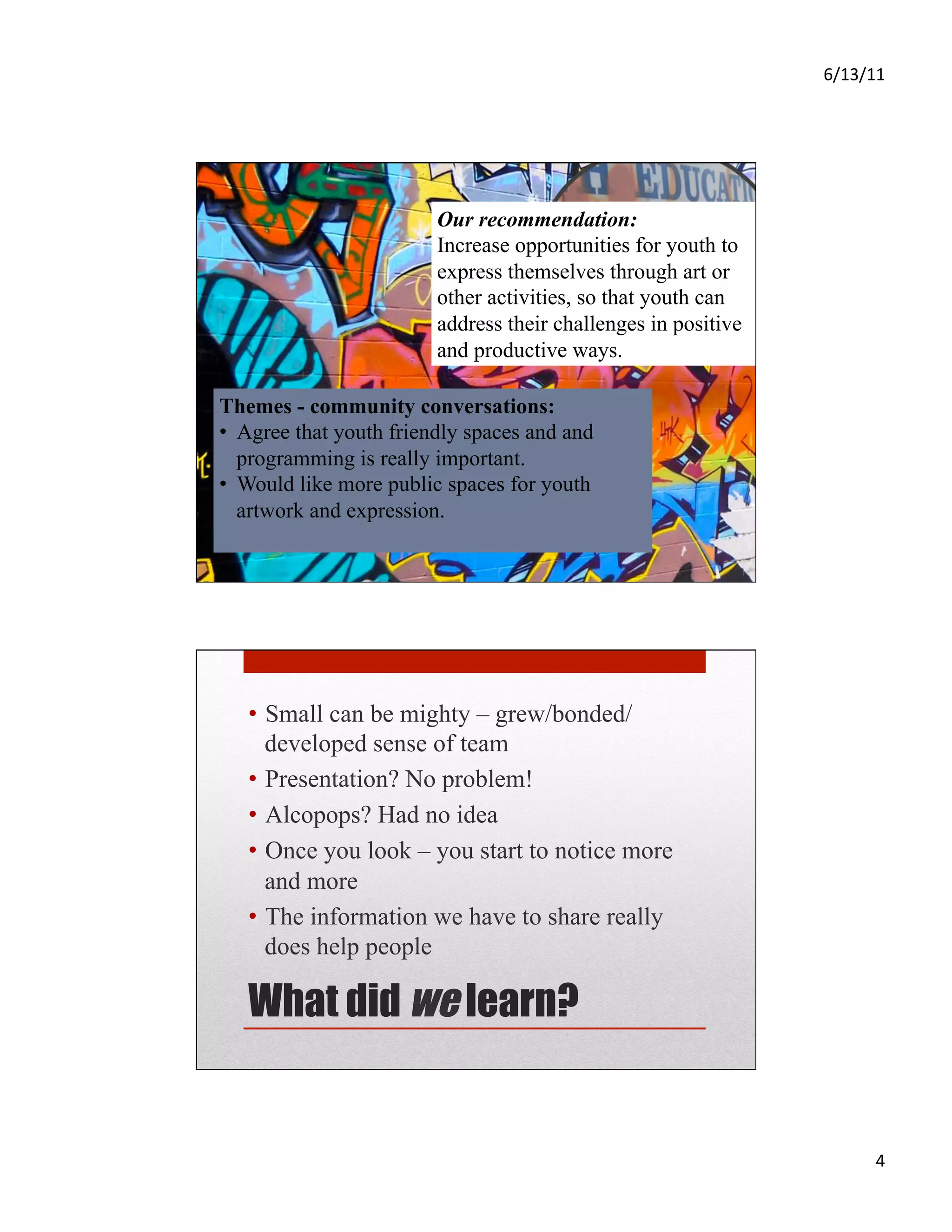 Photovoice Project Findings and Recommendations - Mentoring as ATOD ...