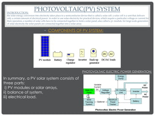 Photovoltaic(pv) module and transparent solar panels | PPTX