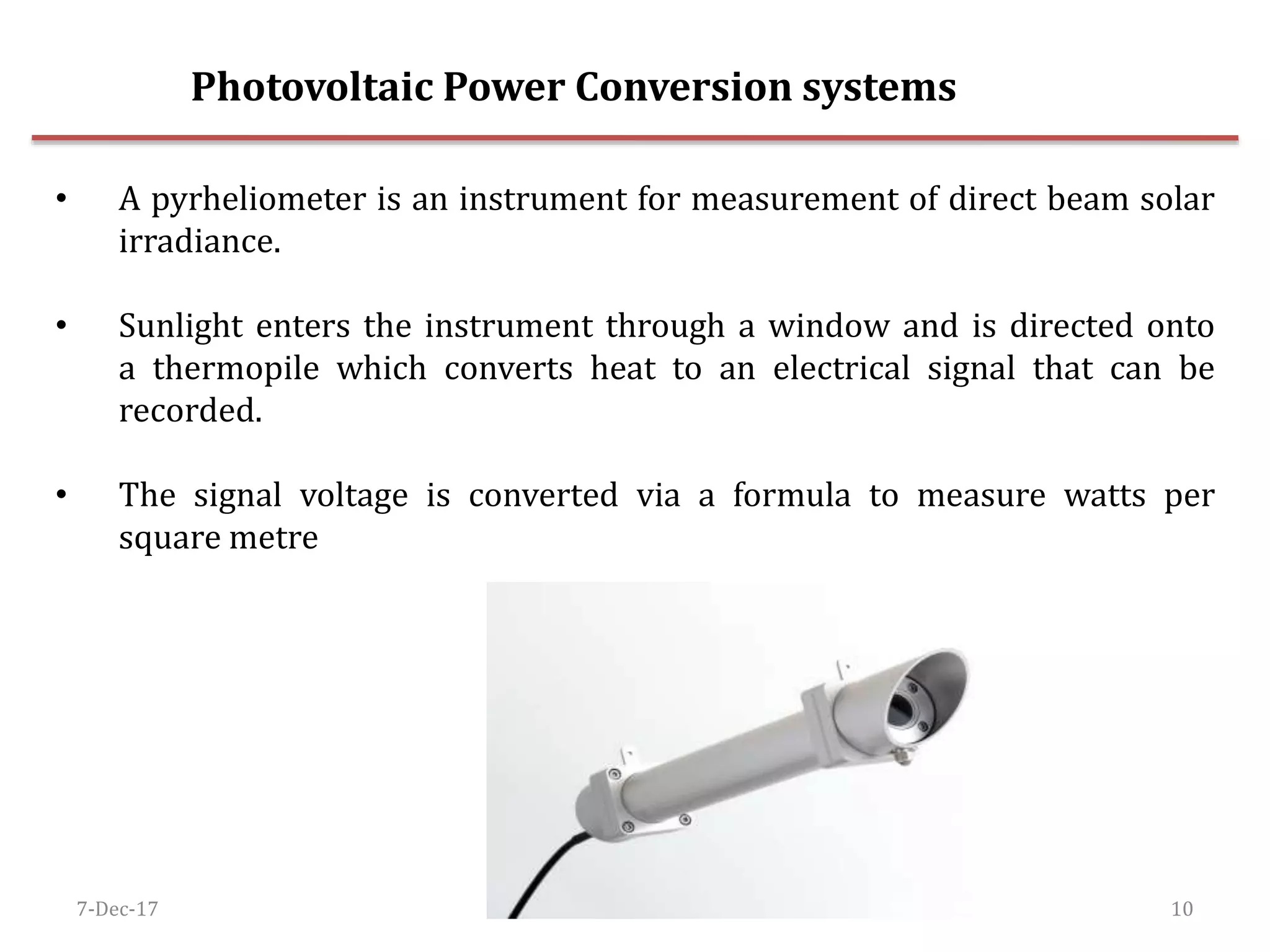 Photovoltaic Power Conversion systems | PPTX