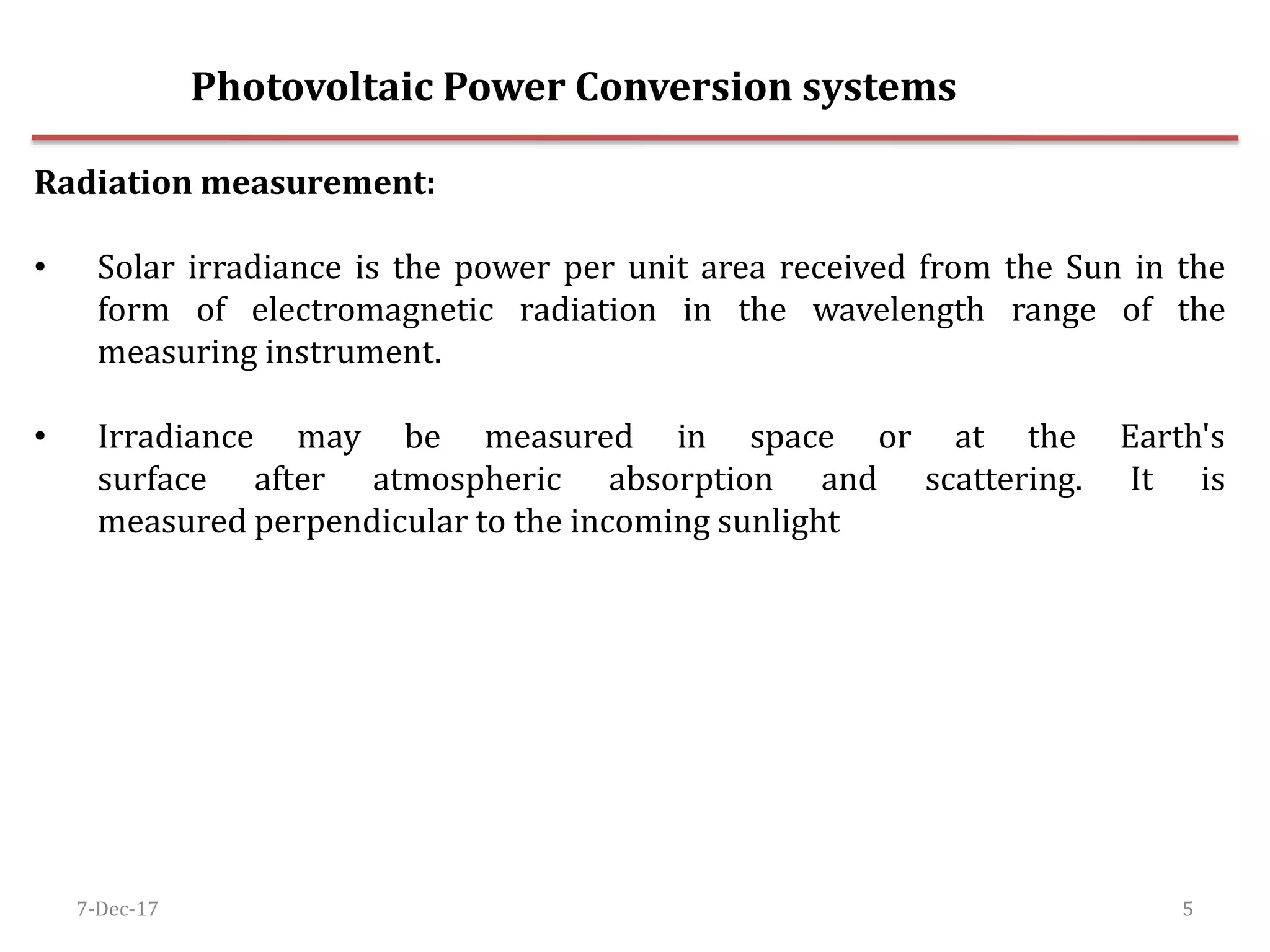 Photovoltaic Power Conversion systems | PPTX