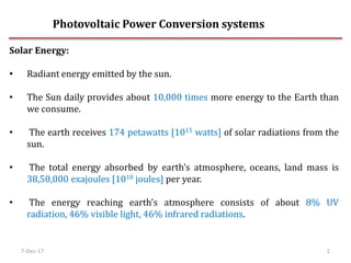 Photovoltaic Power Conversion systems | PPTX