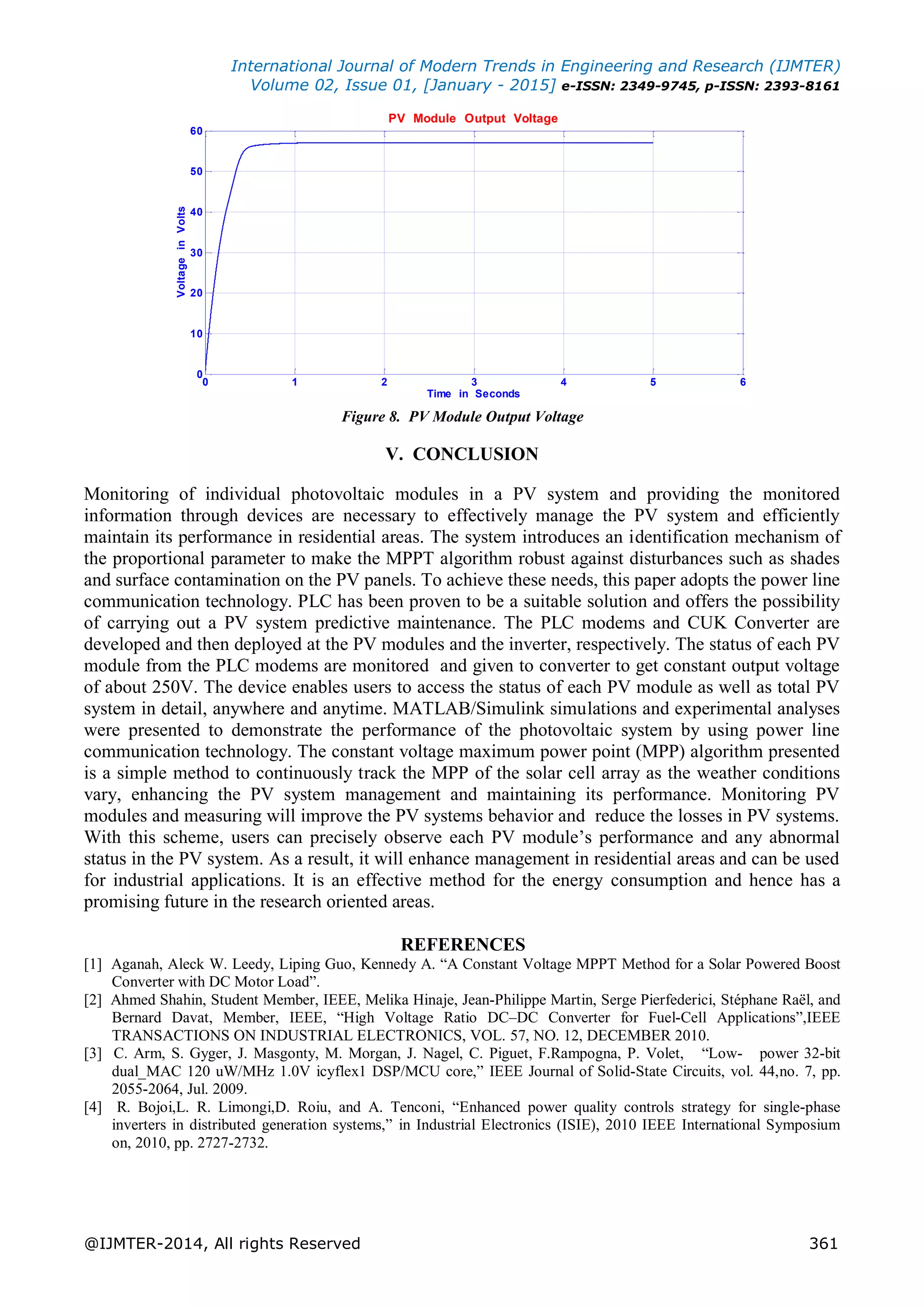 PHOTOVOLTAIC MANAGEMENT SYSTEM USING POWER LINE COMMUNICATION ...