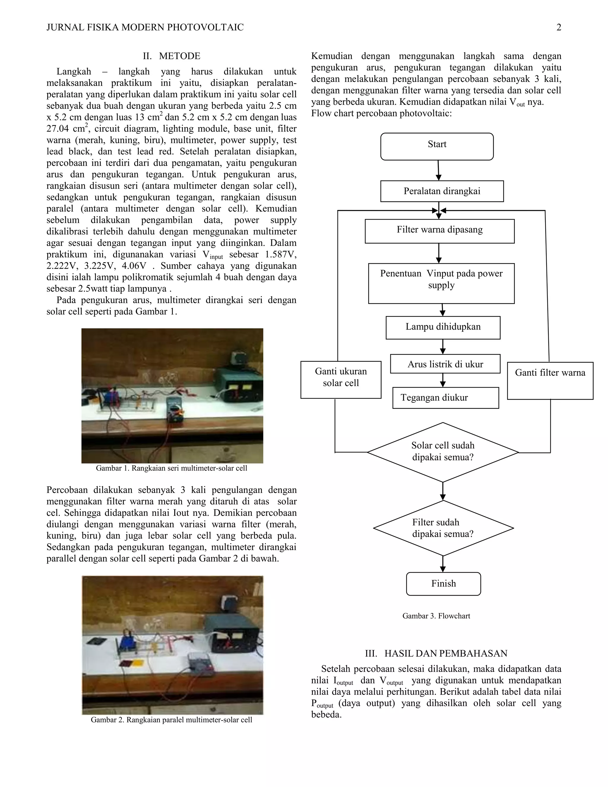 Laporan Resmi Percobaan Photovoltaic | DOCX