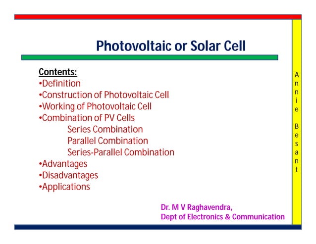 Photovoltaic cell | PDF | Physics | Science