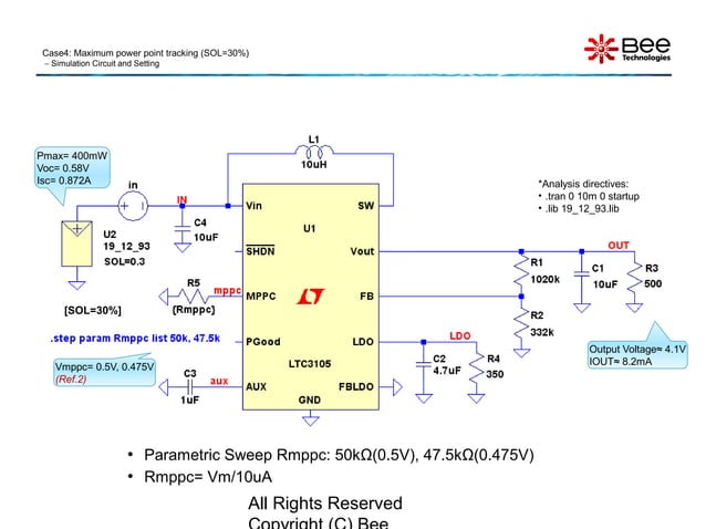 Circuit Simulation of LTC3105+Solar Cell(SPICE Model) Using LTspice ...