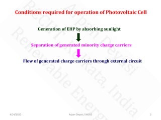Photovoltaic cell part ii | PDF