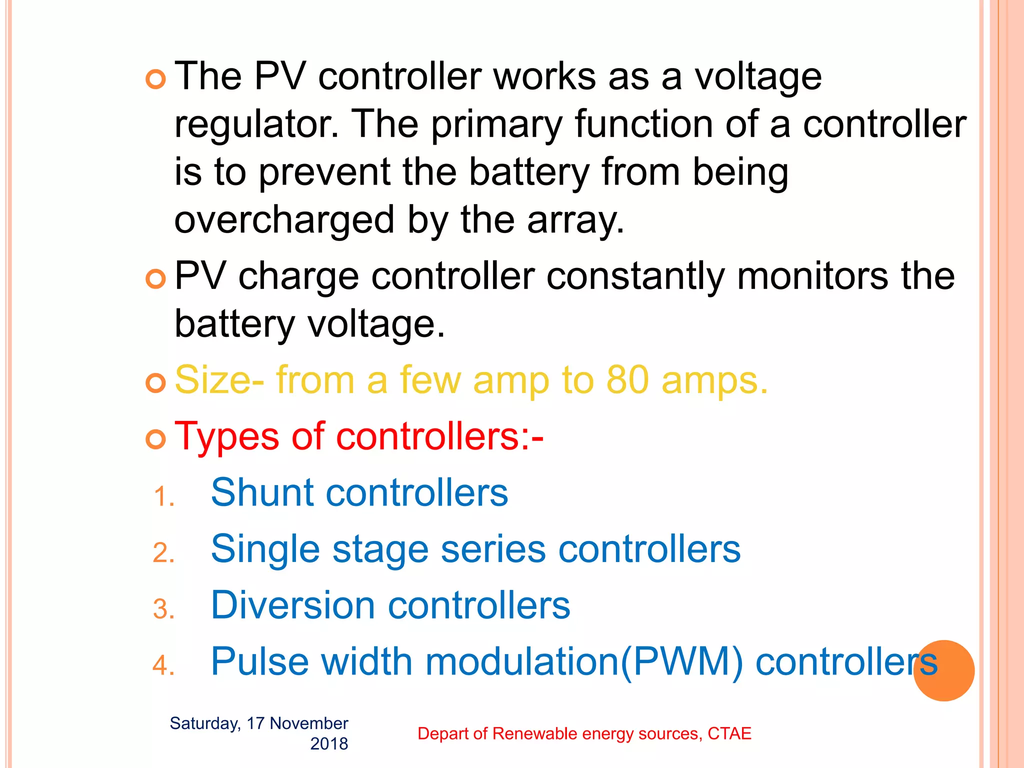 Photovoltaic modules & sizing of pv system | PPTX