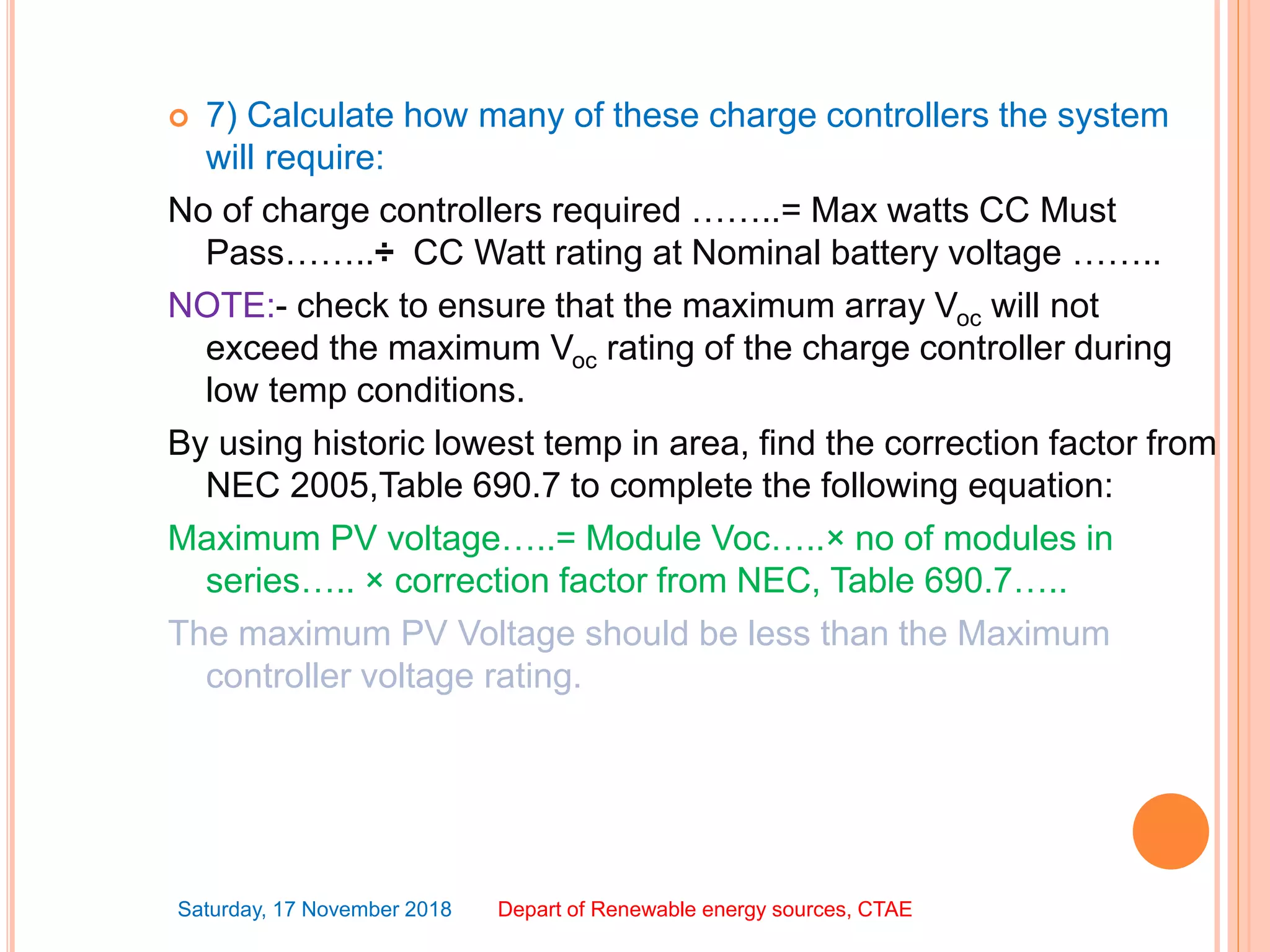Photovoltaic modules & sizing of pv system | PPTX