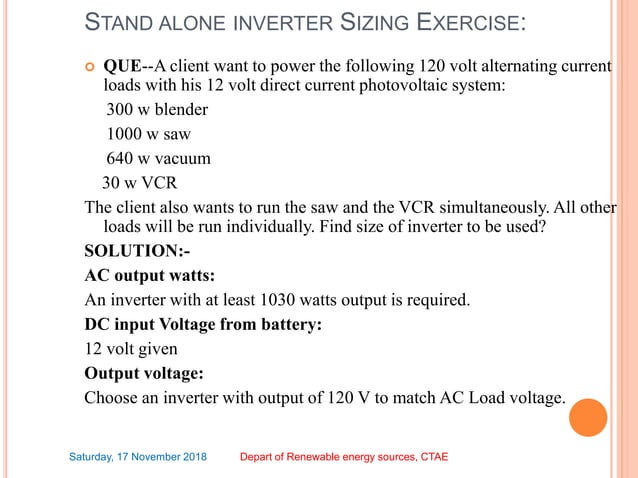 Photovoltaic modules & sizing of pv system | PPTX | Chemistry | Science