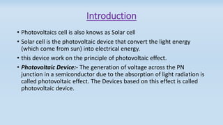 Photovoltaics cell | PPTX