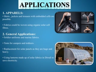 Photovoltaic Solar Textiles.pptx SOLAR TEXTILES | PPTX