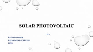 Photovoltic- First Generation.PDF SOLAR CELLS | PDF