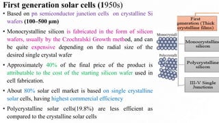 Photovoltic- First Generation.PDF SOLAR CELLS | PDF