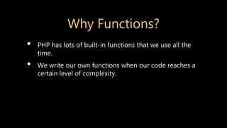 PHP-03-Functions.ppt | Web Development | Internet