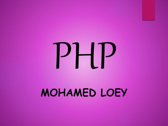 Php Comprehensive Overview Ppsx Web Development Internet
