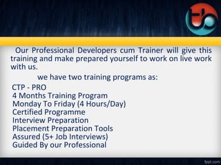 PHP TRAINING COMPANY IN AHMEDABAD | PPT