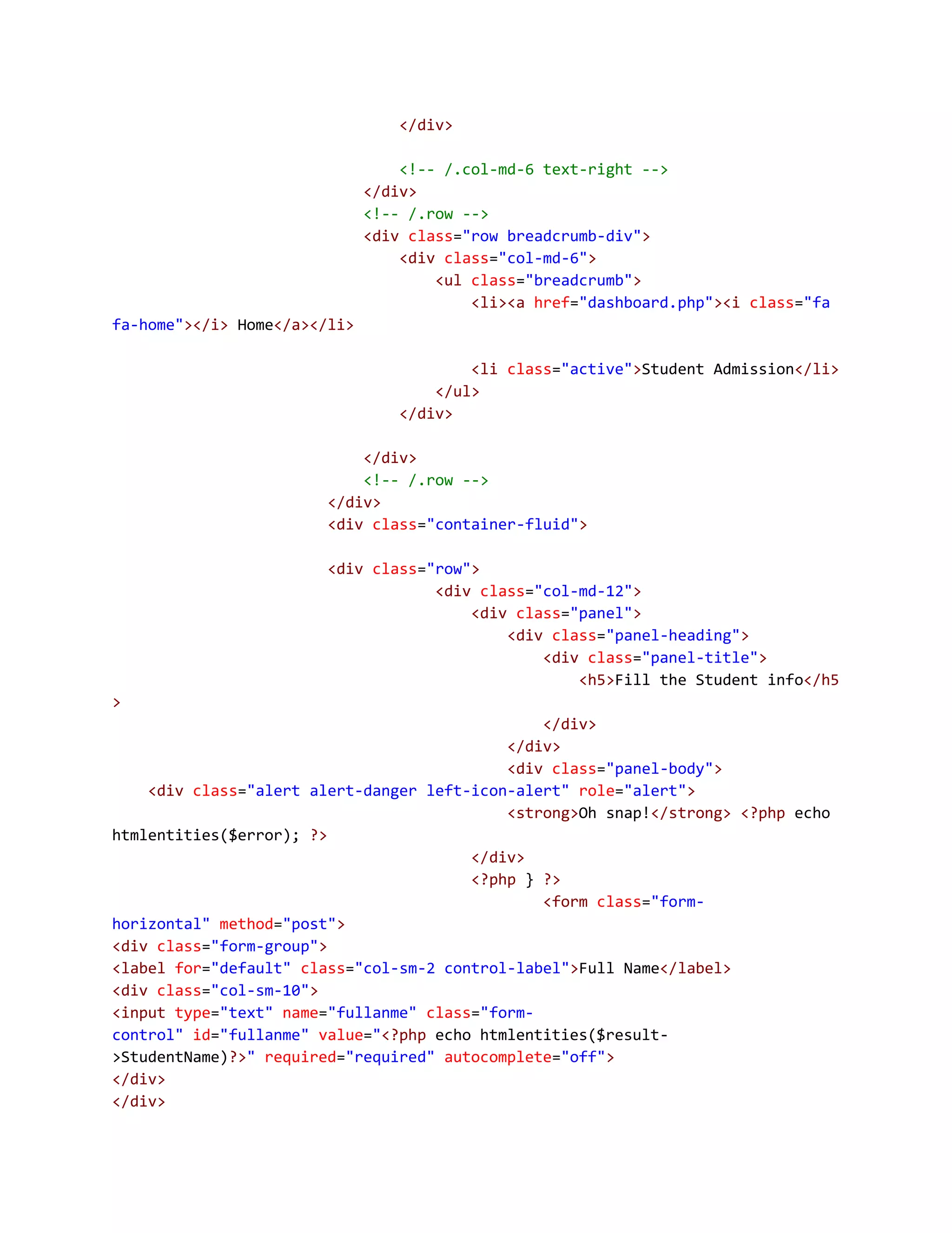 PHP || [Student Result Management System] | PDF