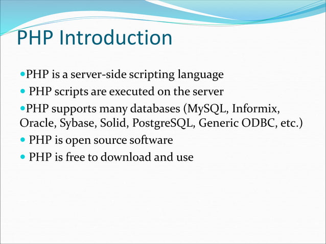 a brief introduction to PHP and how to use it. | PPT