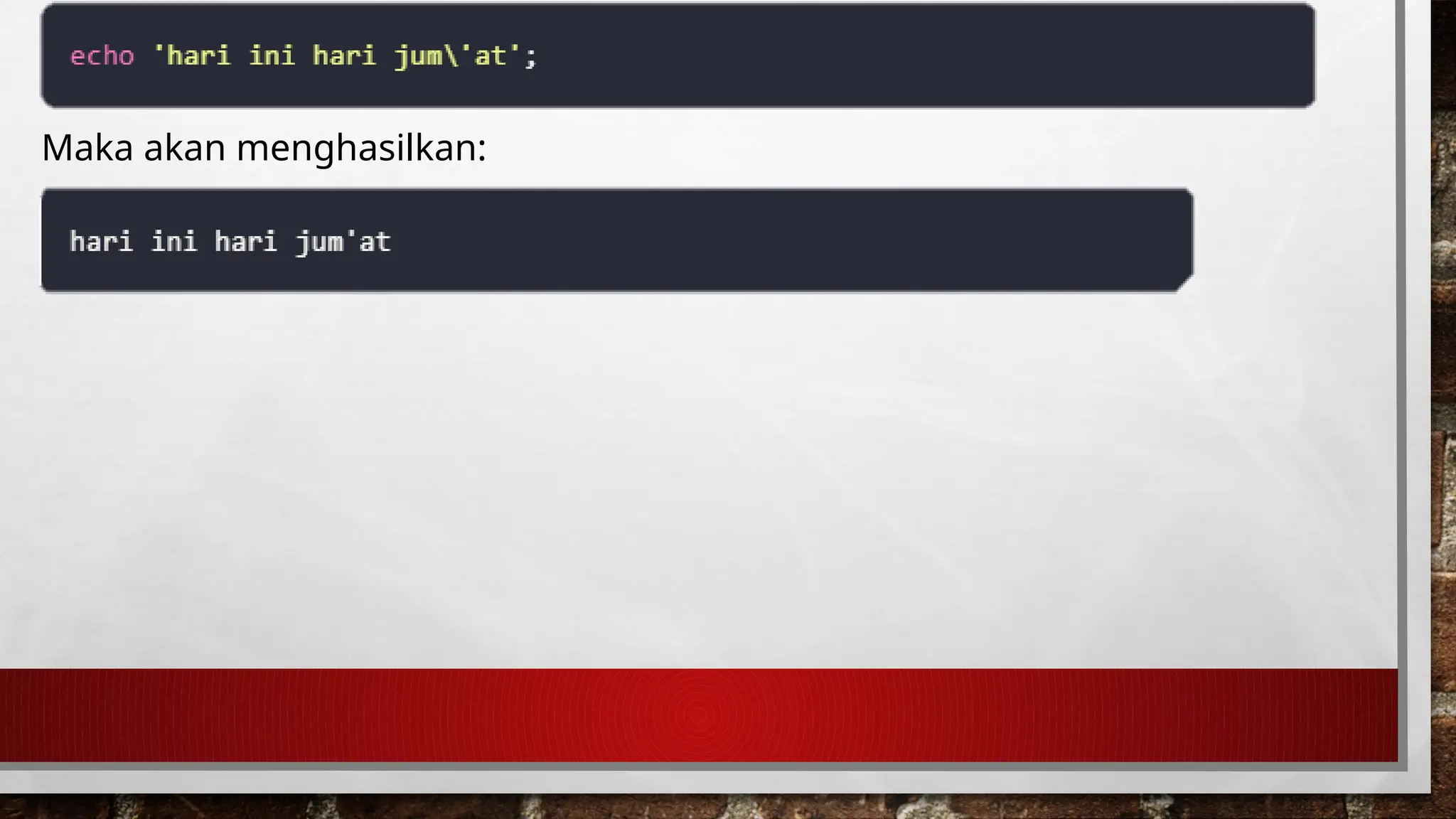 Belajar PHP dengan fungsi echo dan print f | PPTX