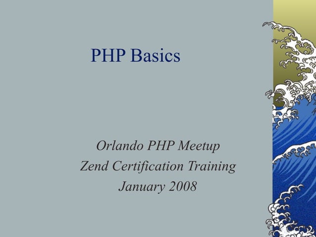 Php Chapter 1 Training | PPT